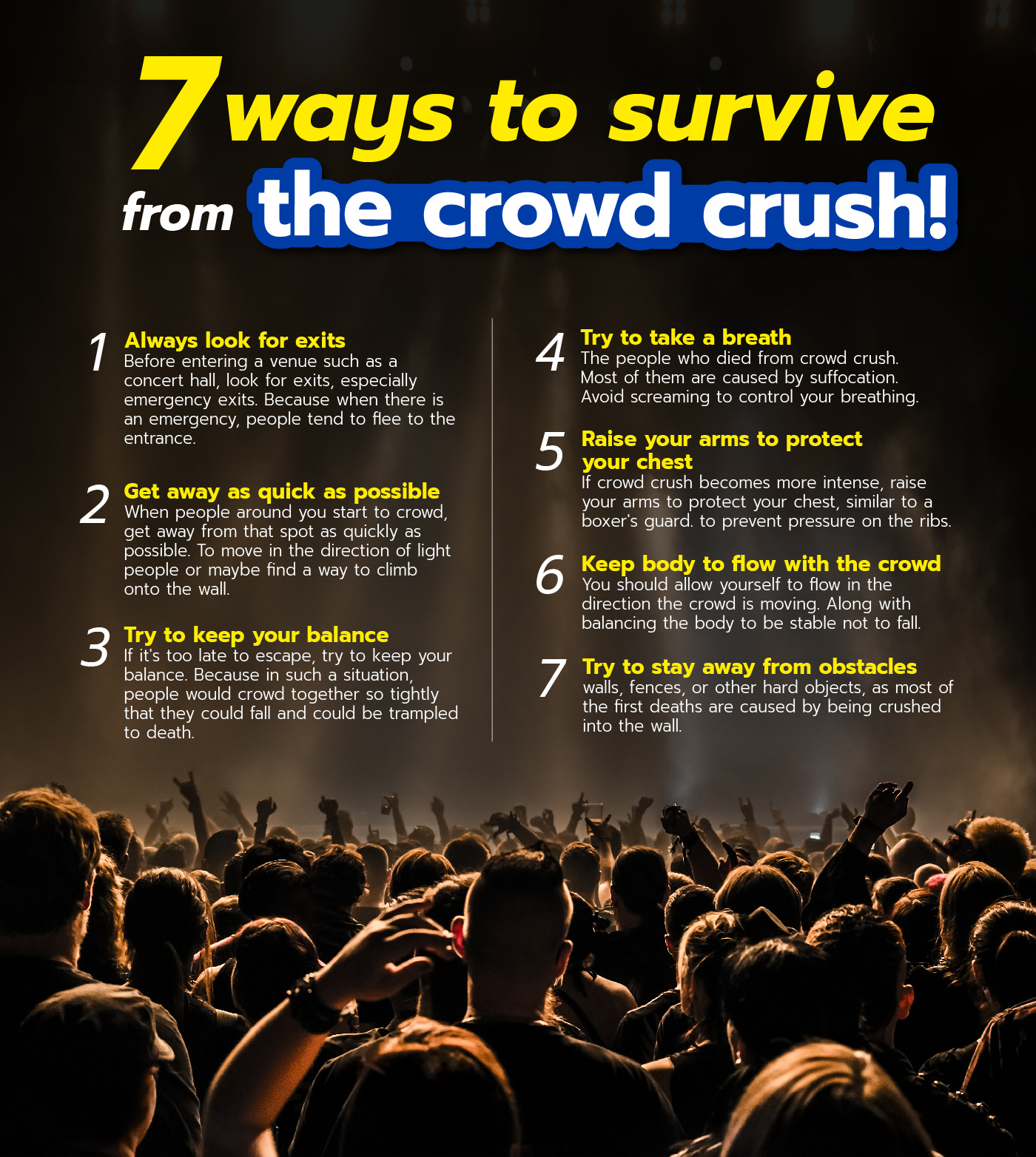 7 ways to survive the crowd crush | Chiangmai Hospital | Tel : 053 225 222