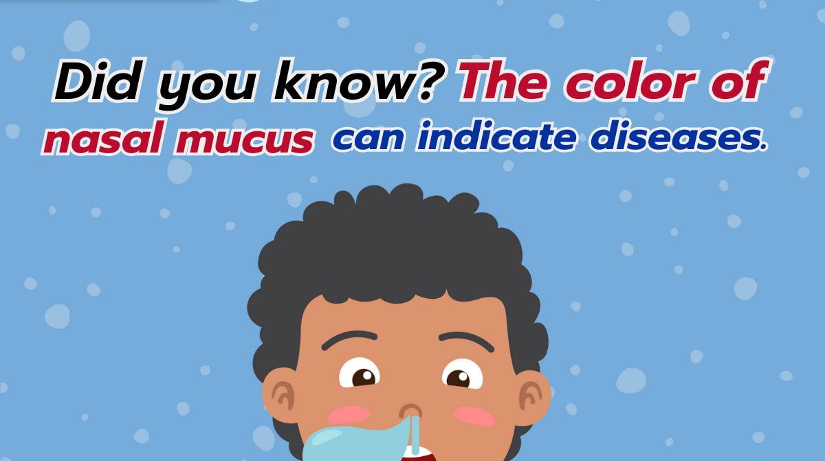 Did you know? The color of nasal mucus can indicate diseases ...